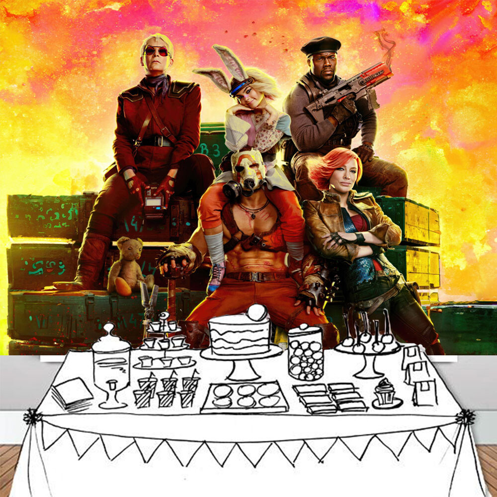 Borderlands Party Birthday Decor Backdrop Baby Shower Banner Vinyl ...