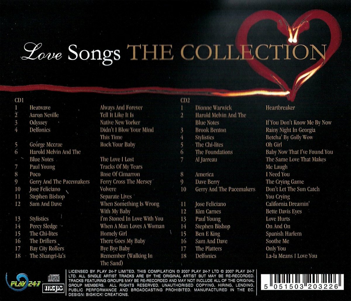 Love Songs A collection Various Artists (CD) | eBay