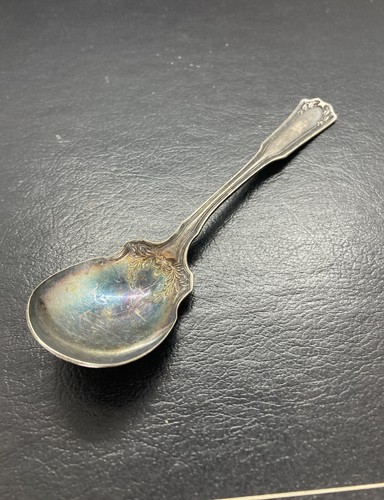 Vintage 1835 R Wallace Silver Plate 6" Sugar Spoon Monogram | eBay