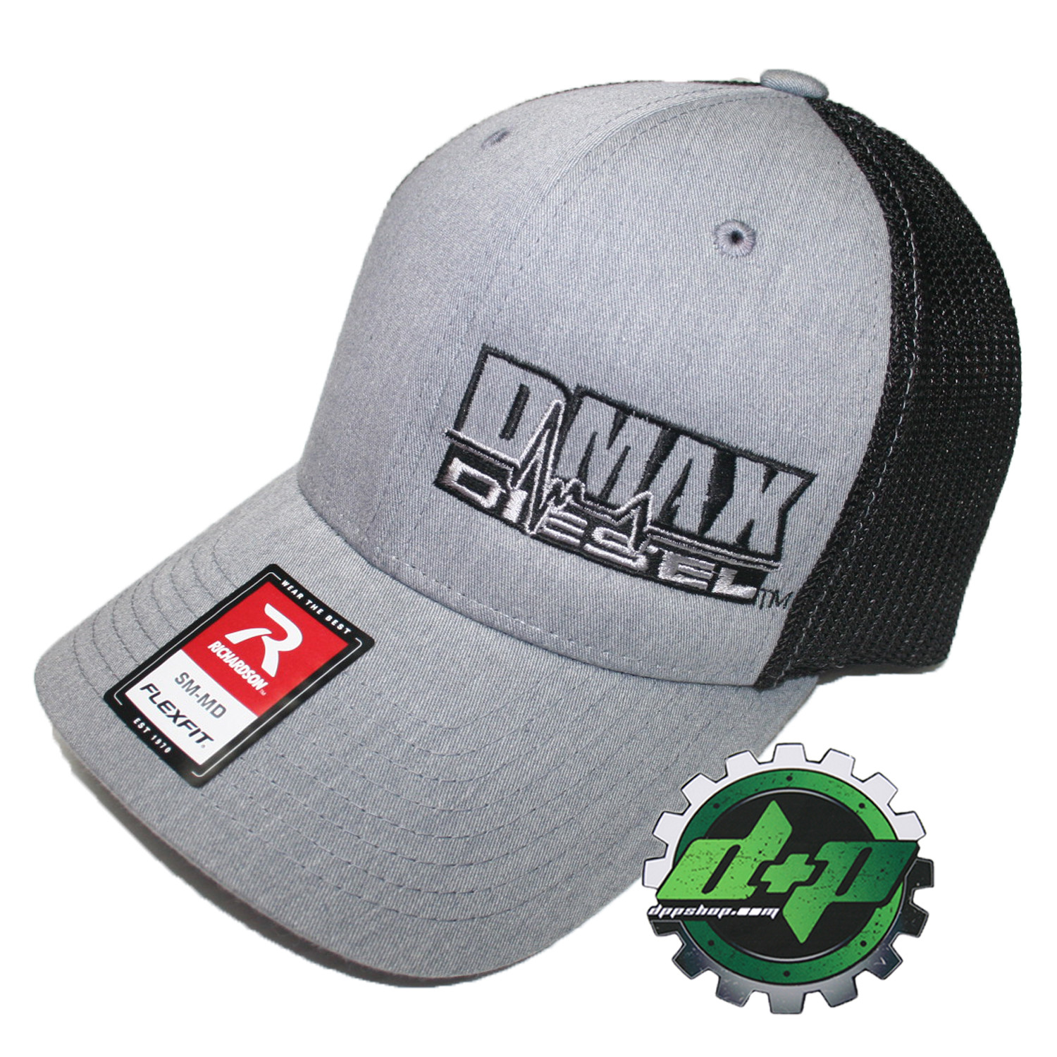 Dmax Duramax truck hat richardson 110 Gray denim BLACK mesh diesel S/M ...