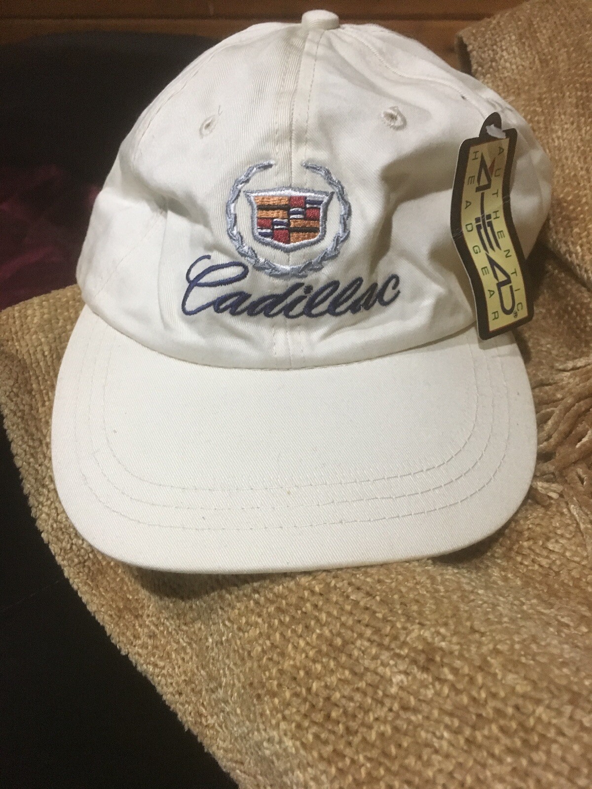 Cadillac Ponticac Buick Logo Hat Golf Baseball Cap Tan- Authentic Ahead ...