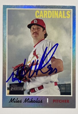 MILES MIKOLAS SIGNED 2019 TOPPS HERITAGE AUTOGRAPHED CARD #435 ...