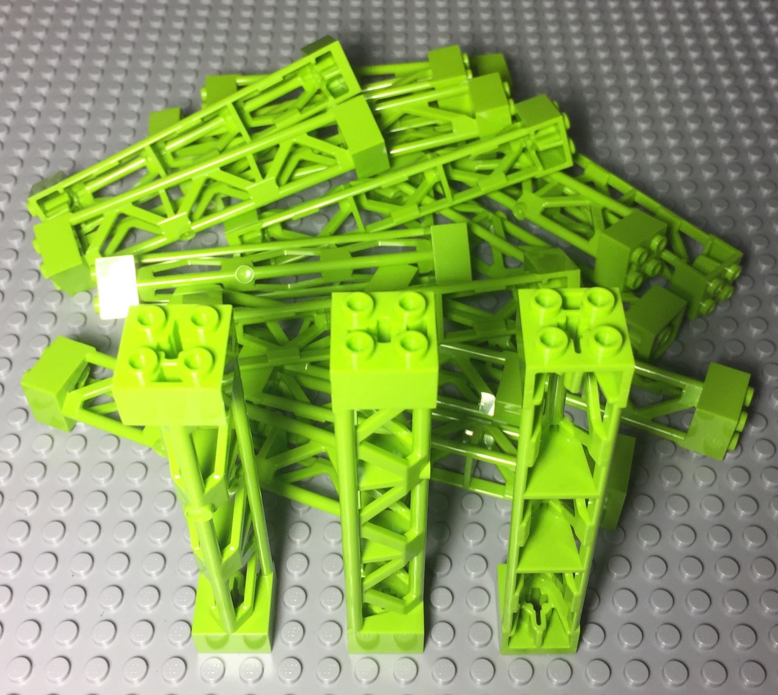 Lego 24 Lime Green Support 2X2X10 Girder Triangular Vertical Building ...