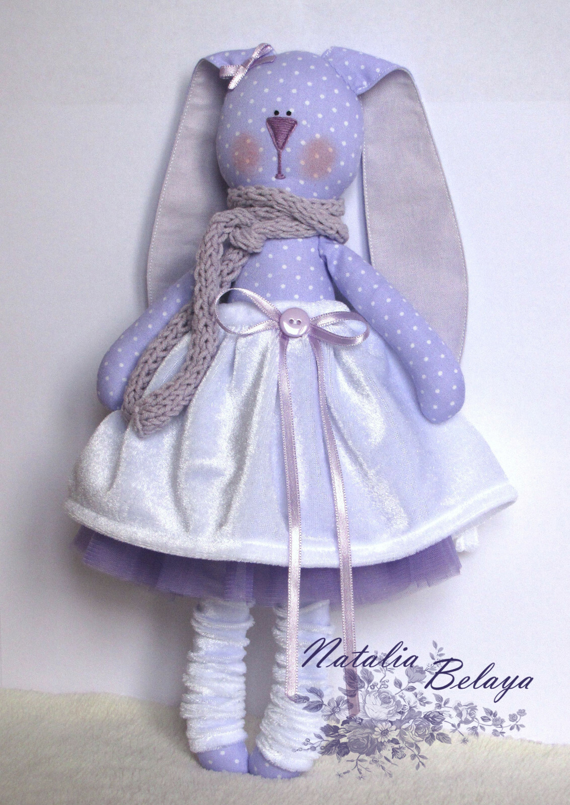 Cloth Tilda Doll Lavender Bunny Cloth Toy Stuffed Animal Rag Doll ...