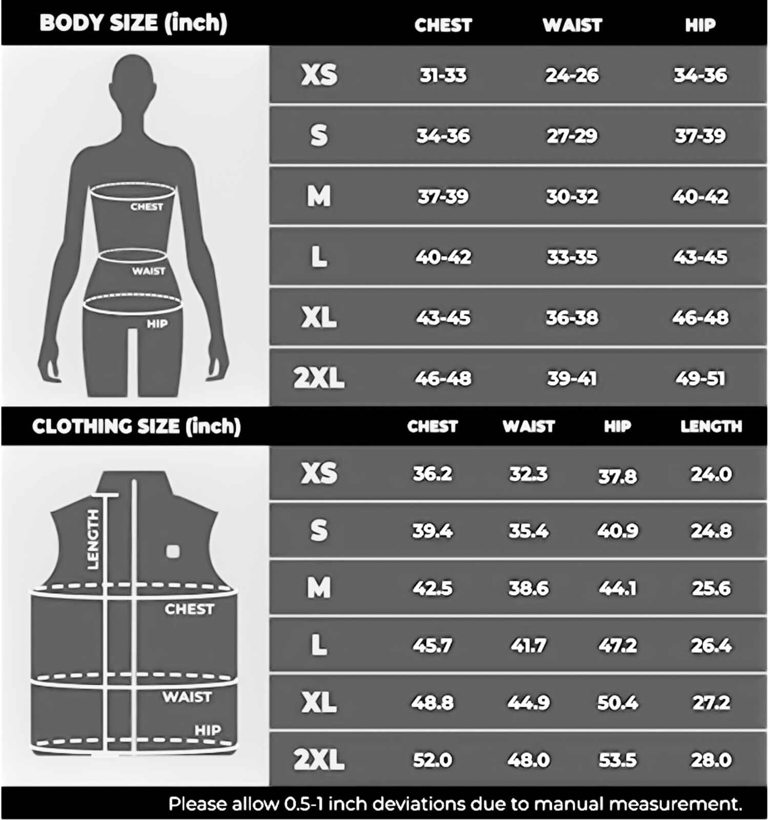 EWP Unisex Black Heated Insulated Weather Resistant Jacket w/ Battery ...