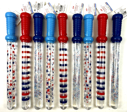 9 Big 14" Bubble Wands for Kids Summer Toy Party Favor 3 Colors Loads ...