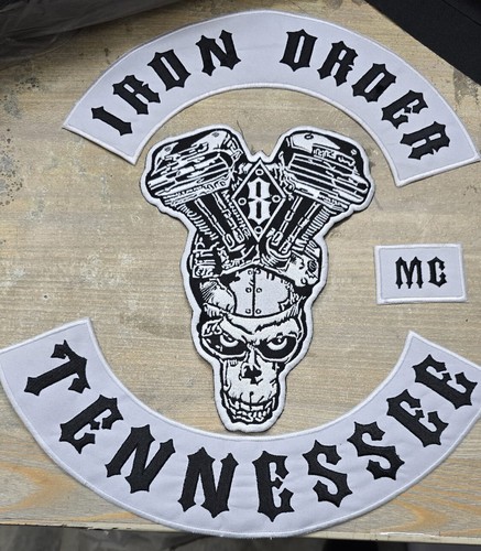 “IRON ORDER TENNESSEE MC ” PATCH FOR BIKES AND JACKETS LARGE SIZE FREE ...