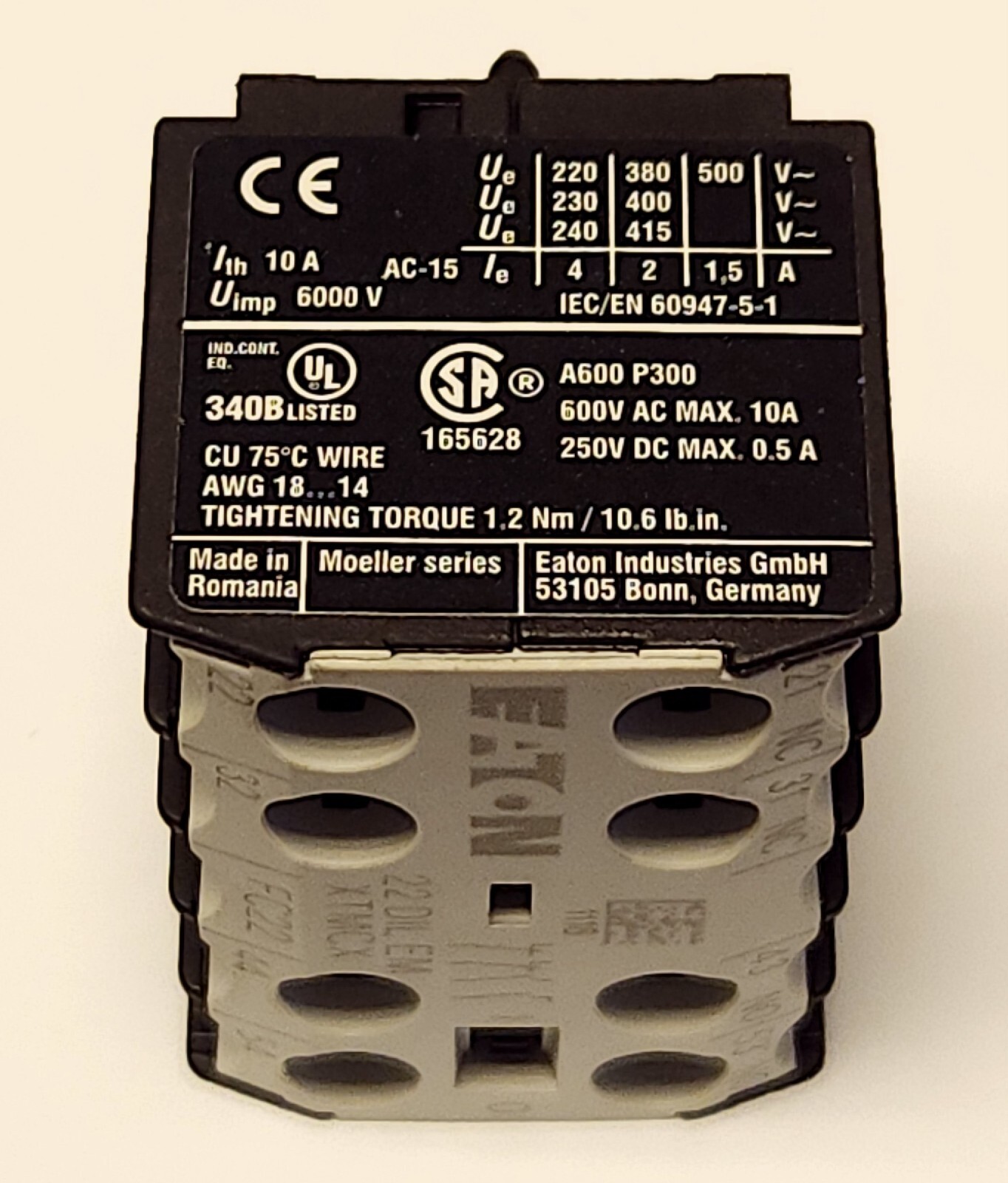 EATON 22 DIL EM XTMCX FC22 Top Mount Auxiliary Contact | eBay