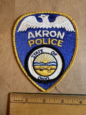 PATCH OLDER LAW ENFORCEMENT POLICE AKRON STATE OF OHIO | eBay