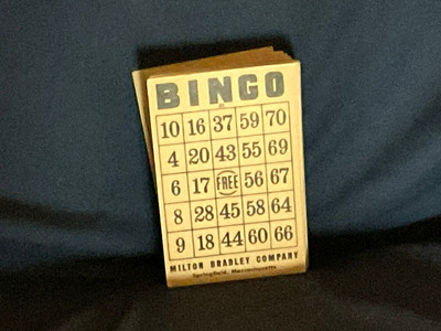 Vintage 49 Milton Bradley Bingo Cards Thick Cardboard Replacement VERY ...