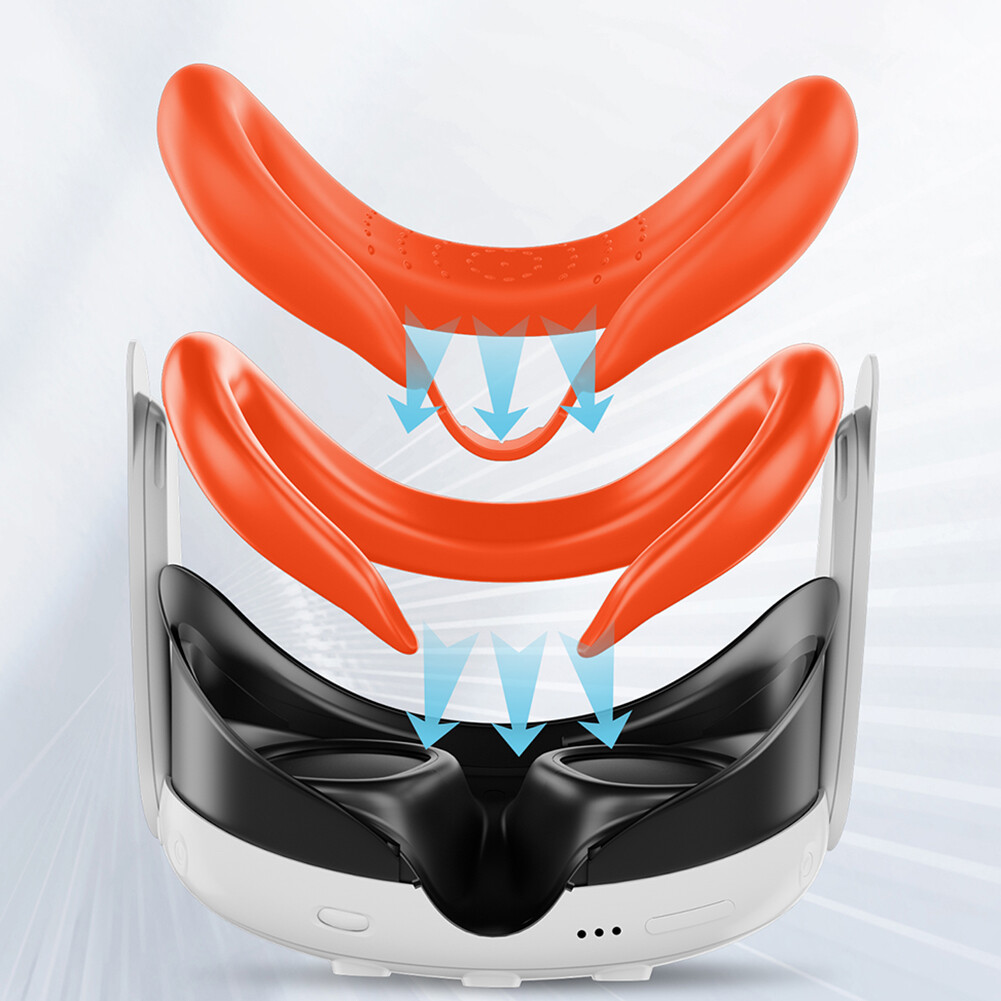 EY# Silicone VR Face Mask VR Facial Interface for Meta Quest 3 Headset ...