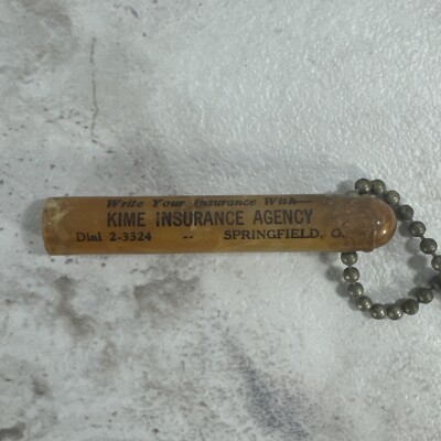 Vintage Springfield, Ohio Kime Insurance Agency Advertising Ink Pen Cap ...