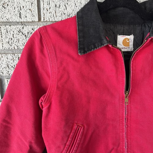 Vintage Carhartt Crimson Red Jacket Santa Fe Quilted Youth Large ...