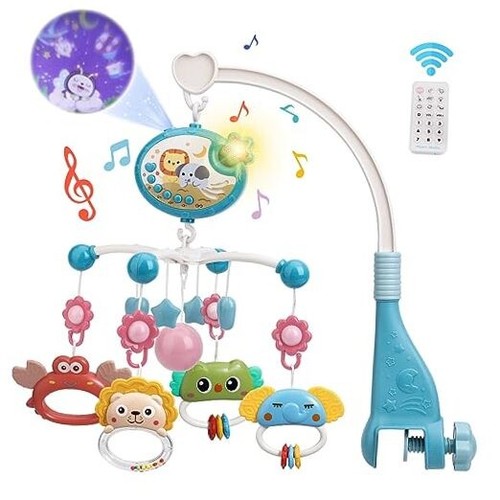 Crib Mobile with Music and Lights,Baby Mobile for Crib with Hanging ...