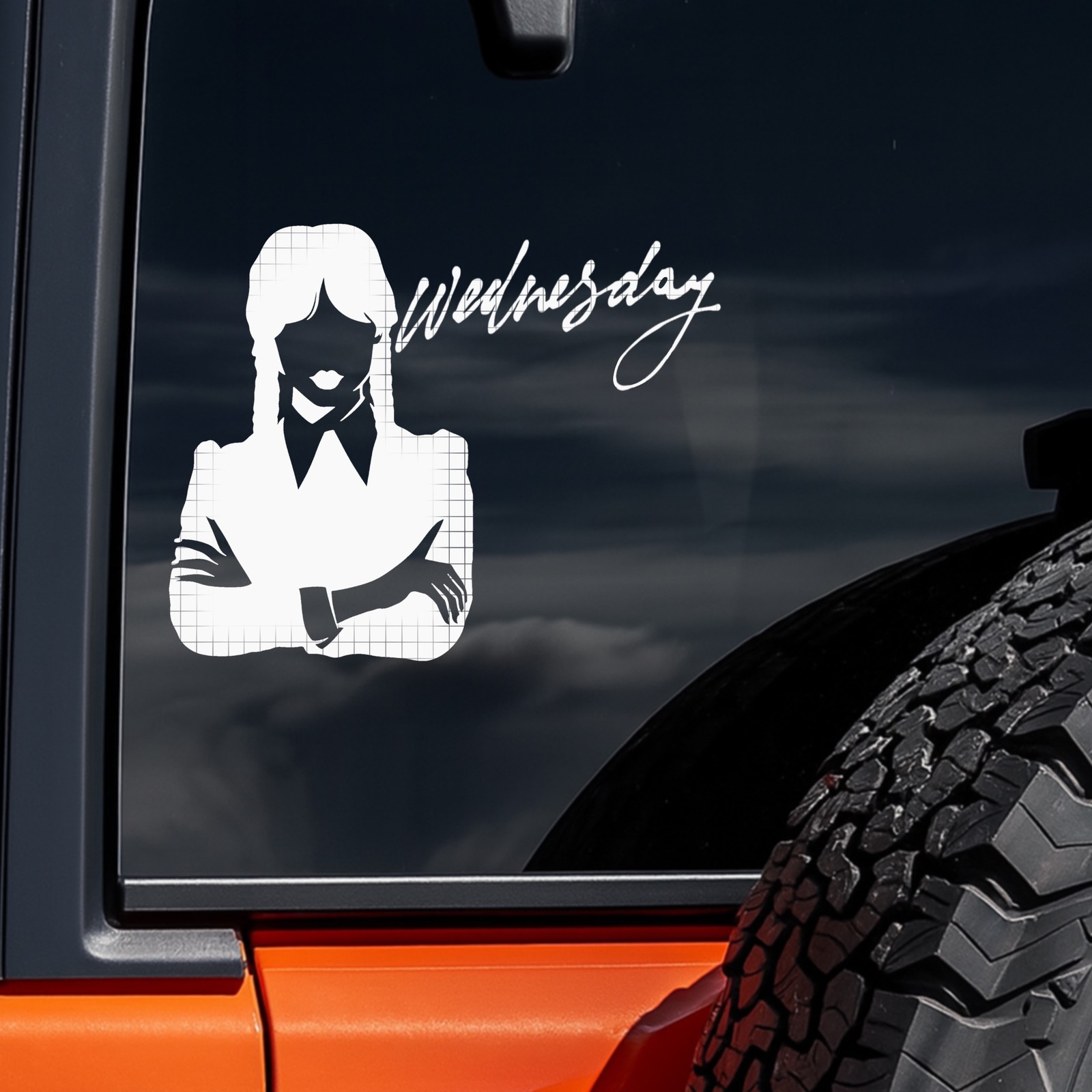 Wednesday Addams Decal Sticker | Gothic Car Truck SUV Window Vinyl | TV ...