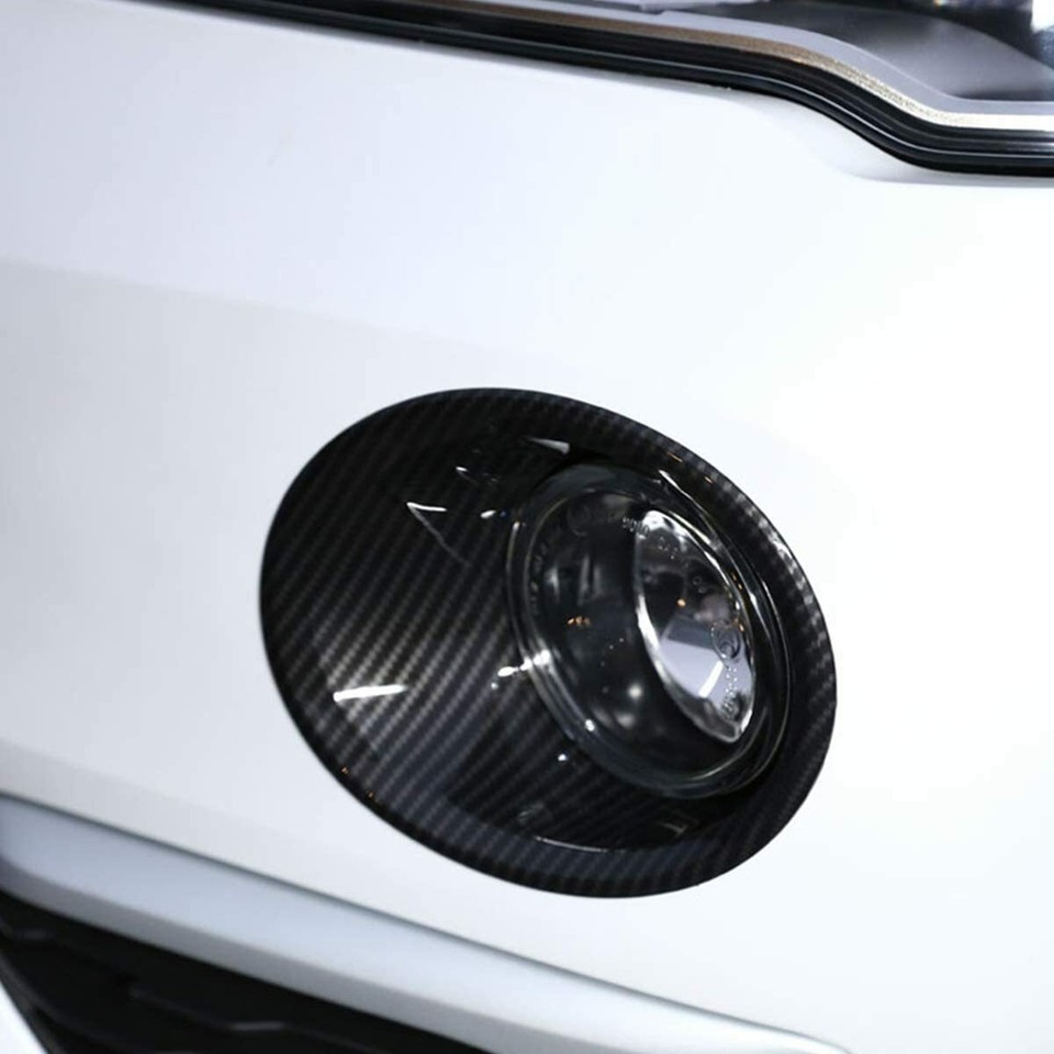 Carbon Fiber Style Front Fog Light Lamp Trim Cover 2pcs For BMW X1 F48 ...