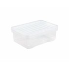 32L Wham Crystal Clear Plastic Storage Container Boxes with Secure Clip ...