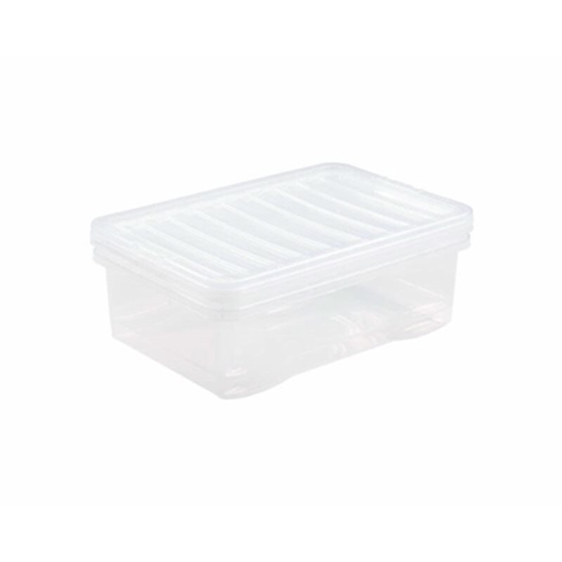 32L Wham Crystal Clear Plastic Storage Container Boxes with Secure Clip ...