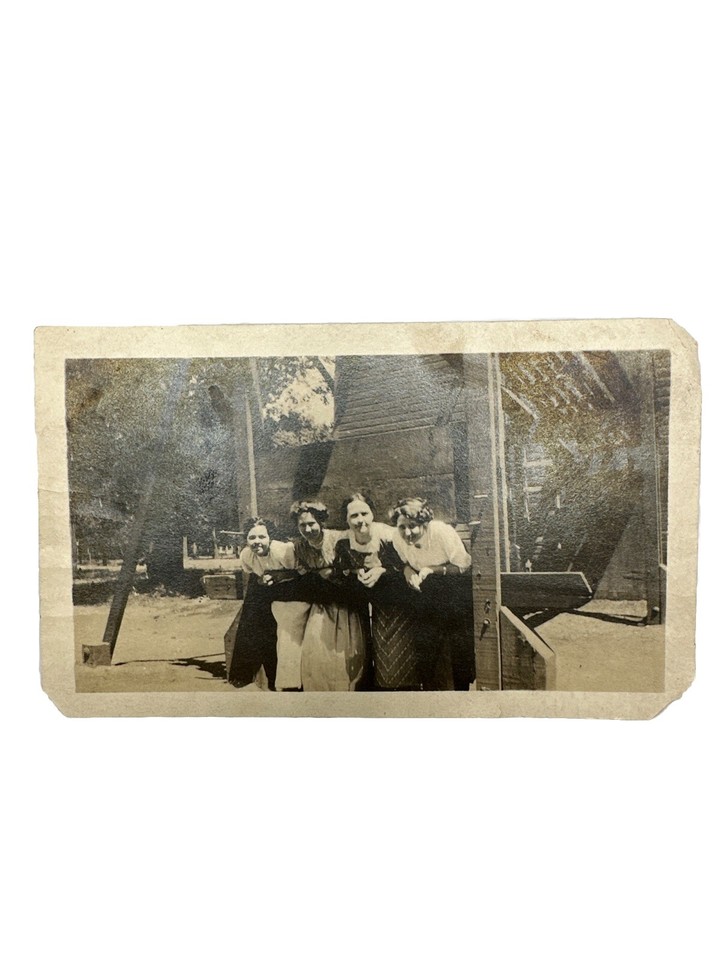 Vintage/Antique Photo Of Girls Posing In The Pillory Gallows | eBay