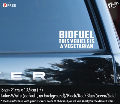 Biofuel Vegan Sticker -Reflective/Metallic Color Car Decals Funny Best ...