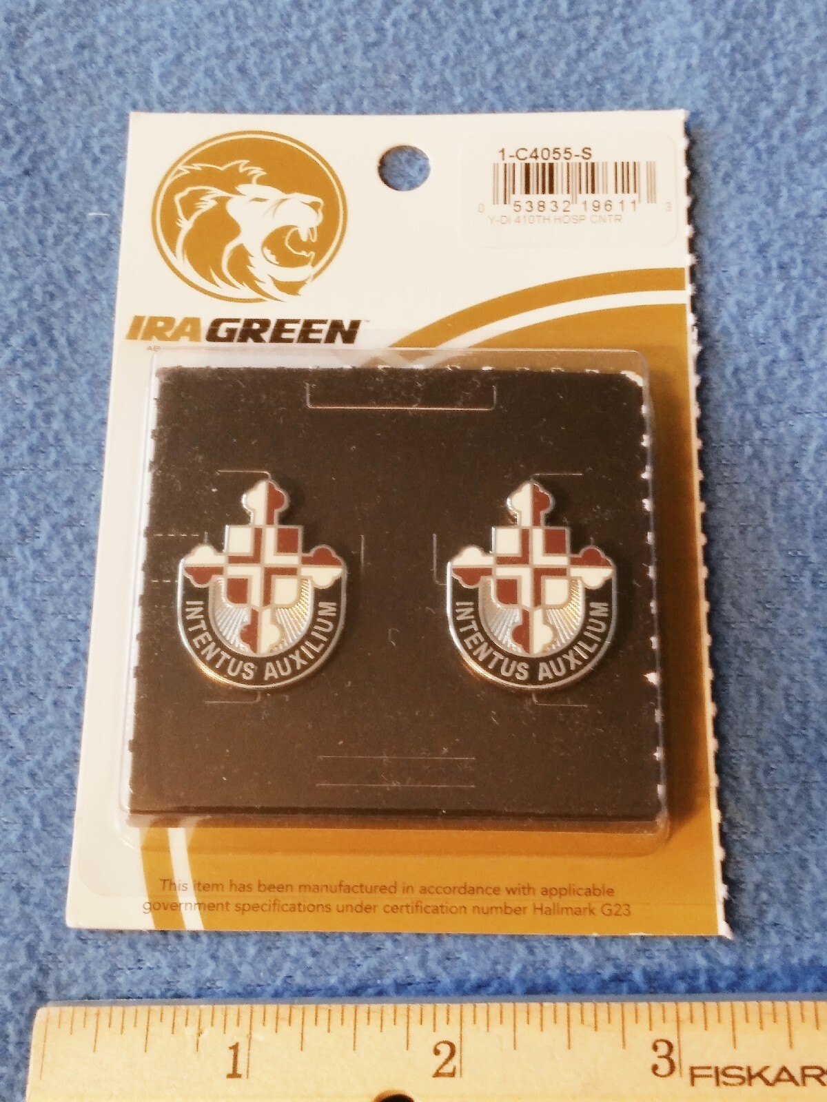 PAIR OF IRA GREEN - US Army 410th HOSPITAL CENTER DUI Crest - G- 23 | eBay