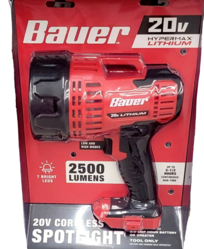 BAUER 20V Hypermax Cordless 2500 Lumen Spotlight batery not included | eBay