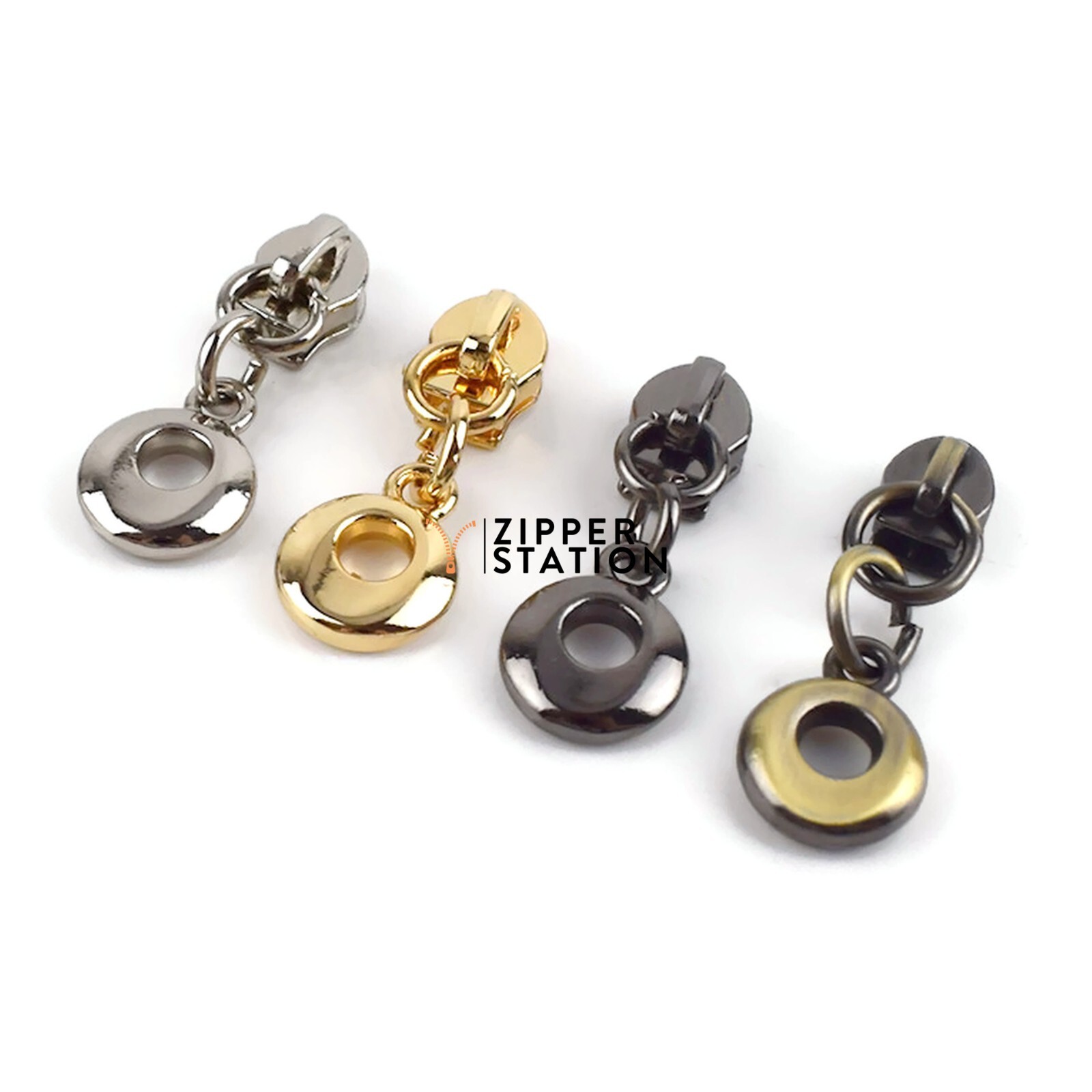 No3 Nylon Coil zip pullers, zipper slides for zip repair and continuous ...