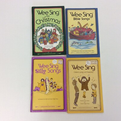 Wee Sing Vintage Music Play Preschool Kindergarten 1st Grade 4 Book Lot ...