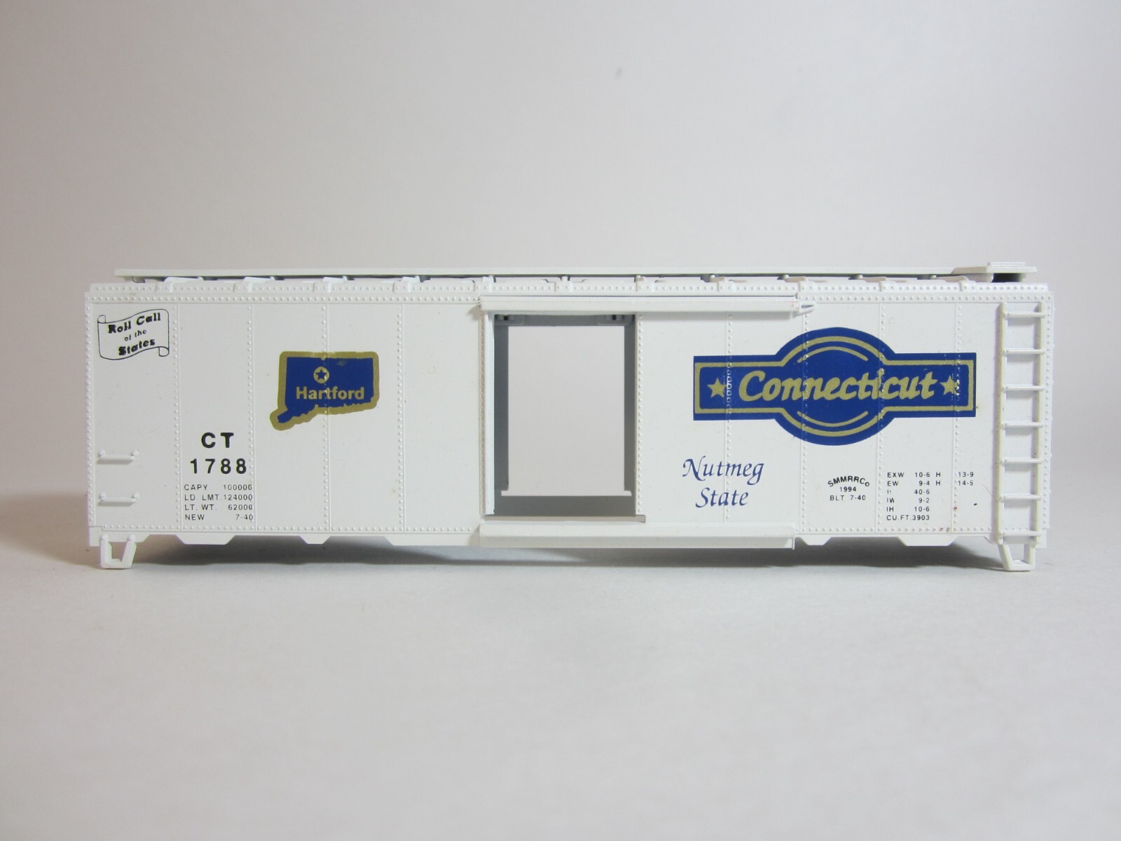 HO Show Me Model Railroad Co. Box Car Kit-CONNECTICUT-Roll Call of the ...