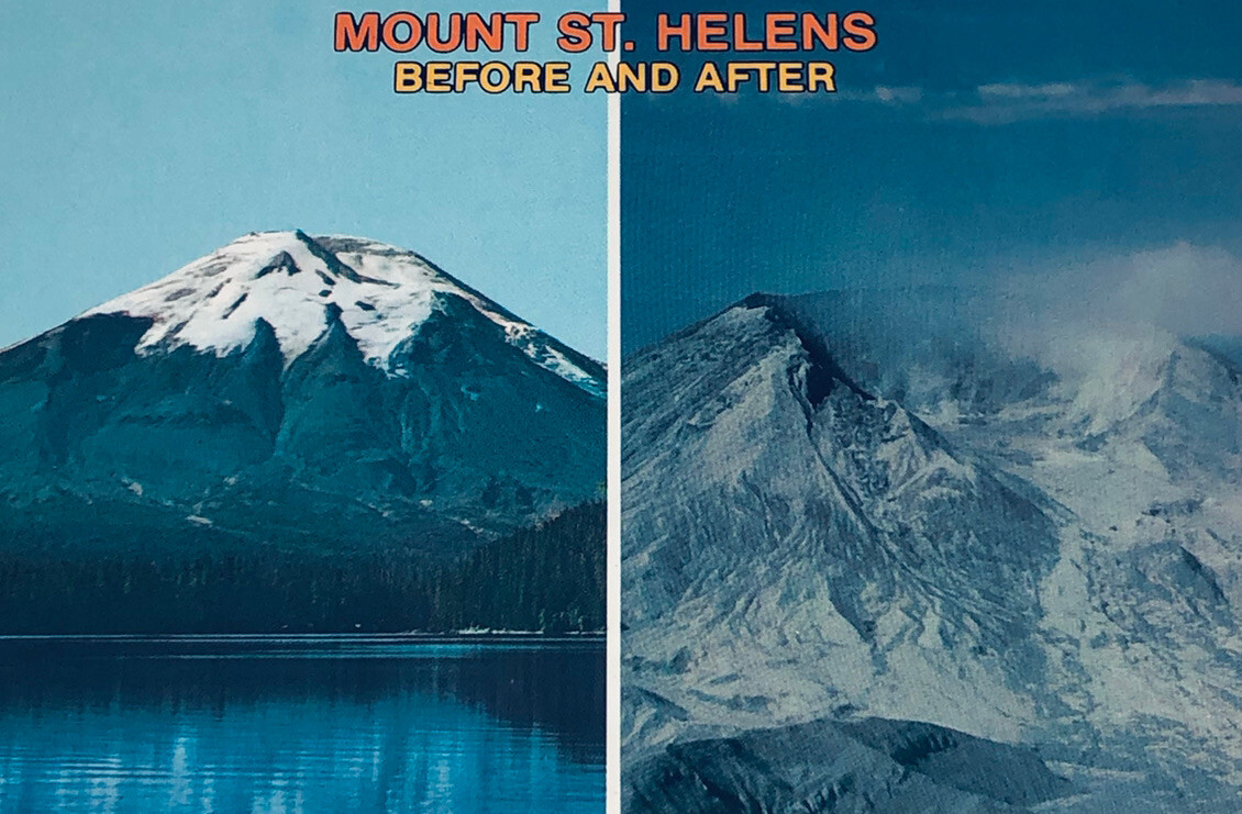 Mount St Helens Eruption Before And After 1980 Eruption Of Mount St.