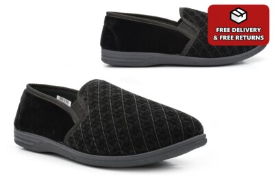 Mens Extra Large Slippers Slip On Slippers Carpet Slippers Size 12/13 ...