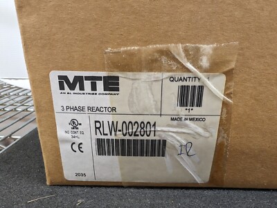 New, MTE Corp, RLW-002801, Reactor, 28A, 0.390mH, 3Ph, Open | eBay