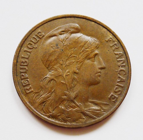 FRANCE 10 CENTIMES 1898, PARIS MINT, LIBERTY HEAD, BRONZE, HIGH GRADE ...