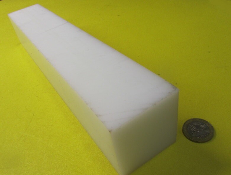 Hdpe White Square Bar 2.0" Thick x 2.0" Wide x 12" Long | eBay