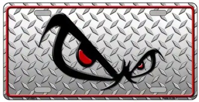 No Fear Evil Eyes Simulated Diamond Plate License Plate | eBay