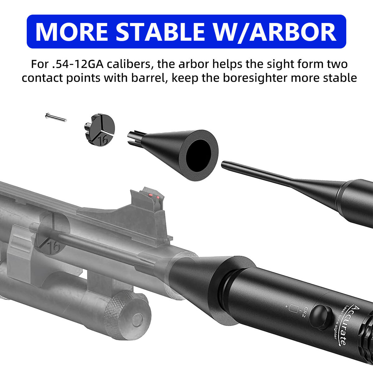 Bore Sight Kit for .177-12GA Caliber Rifle Green Laser Boresighter W/16 ...
