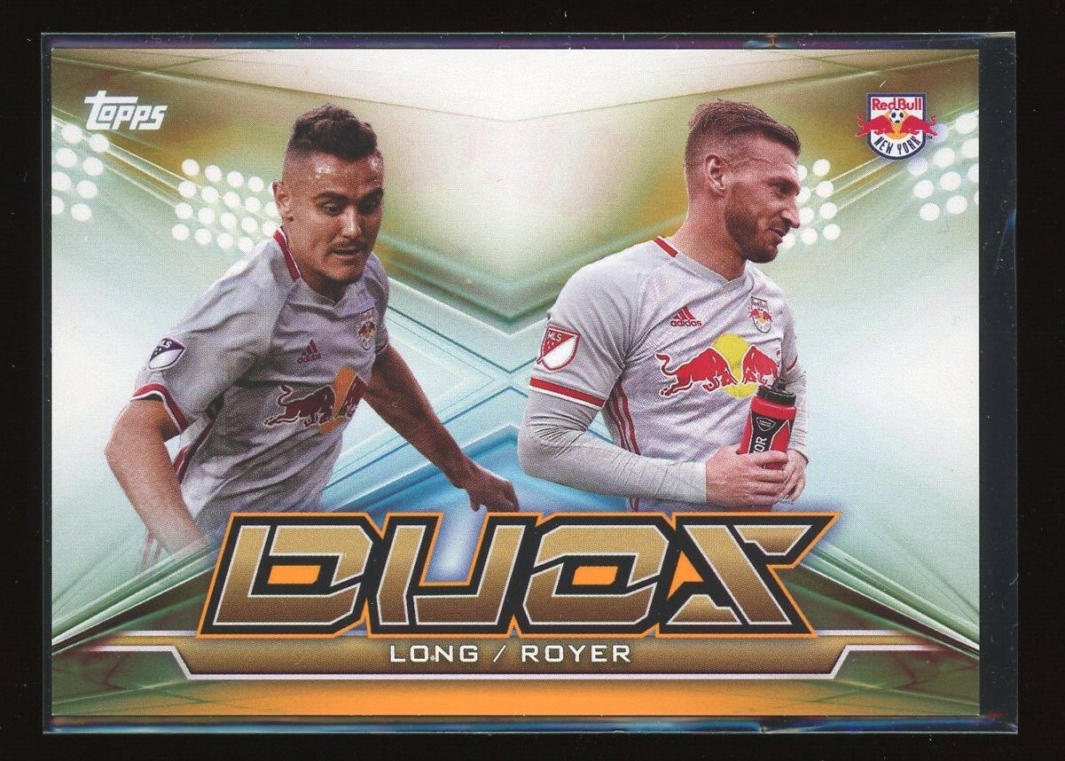 2020 Topps MLS MLS Duos Daniel Royer Aaron Long ORANGE 4/25 New York ...