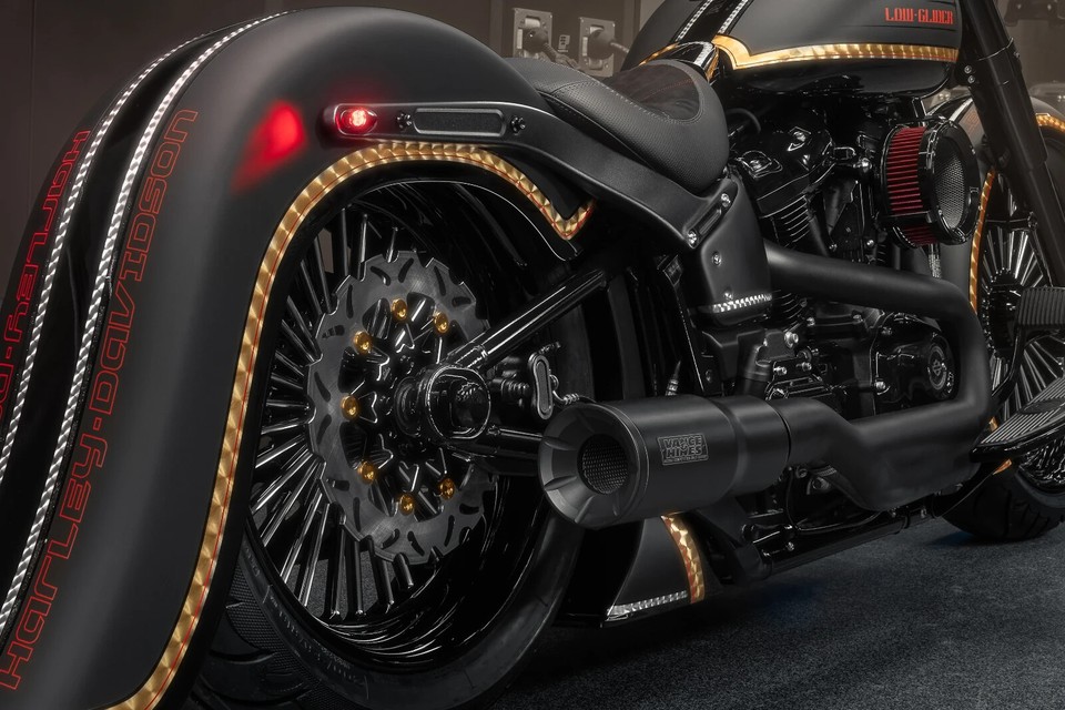 H-D 2018-2024 SOFTAIL STRECHED REAR FENDER 180-200 TIRES FLSB FXLRS ...