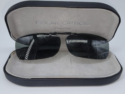 Polar Optics Polarized Clip On Expandable Sunglasses With Clam Shell ...