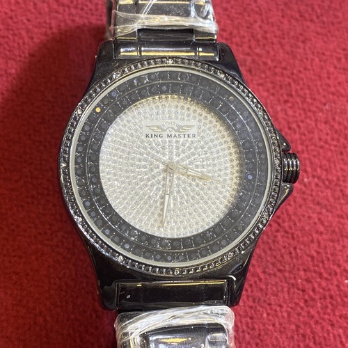 KING MASTER WATCH MENS DIAMOND JOJO CASE FACE SUPER TECHNO Black /b1 | eBay