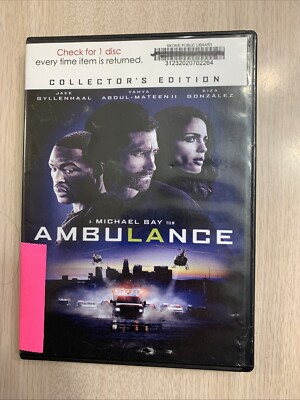 AMBULANCE DVD 2022 PLAYS GREAT JAKE GYLLENHAAL DIRECTOR MICHAEL BAY | eBay