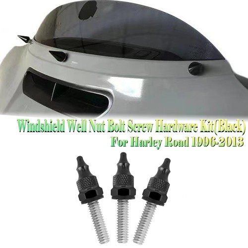 Black Windshield Mounting Bolt Screws Kit For Harley Touring Electra ...