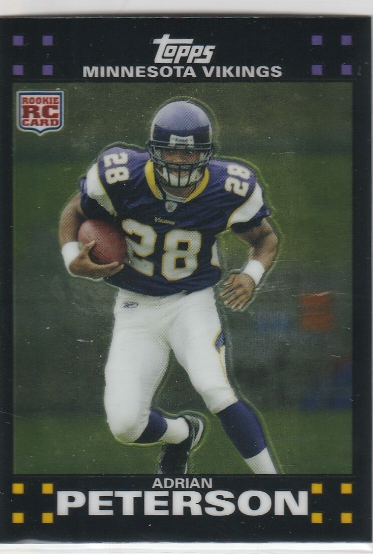 ADRIAN PETERSON Topps RP ROOKIE CARD Minnestota Vikings Football RC ...