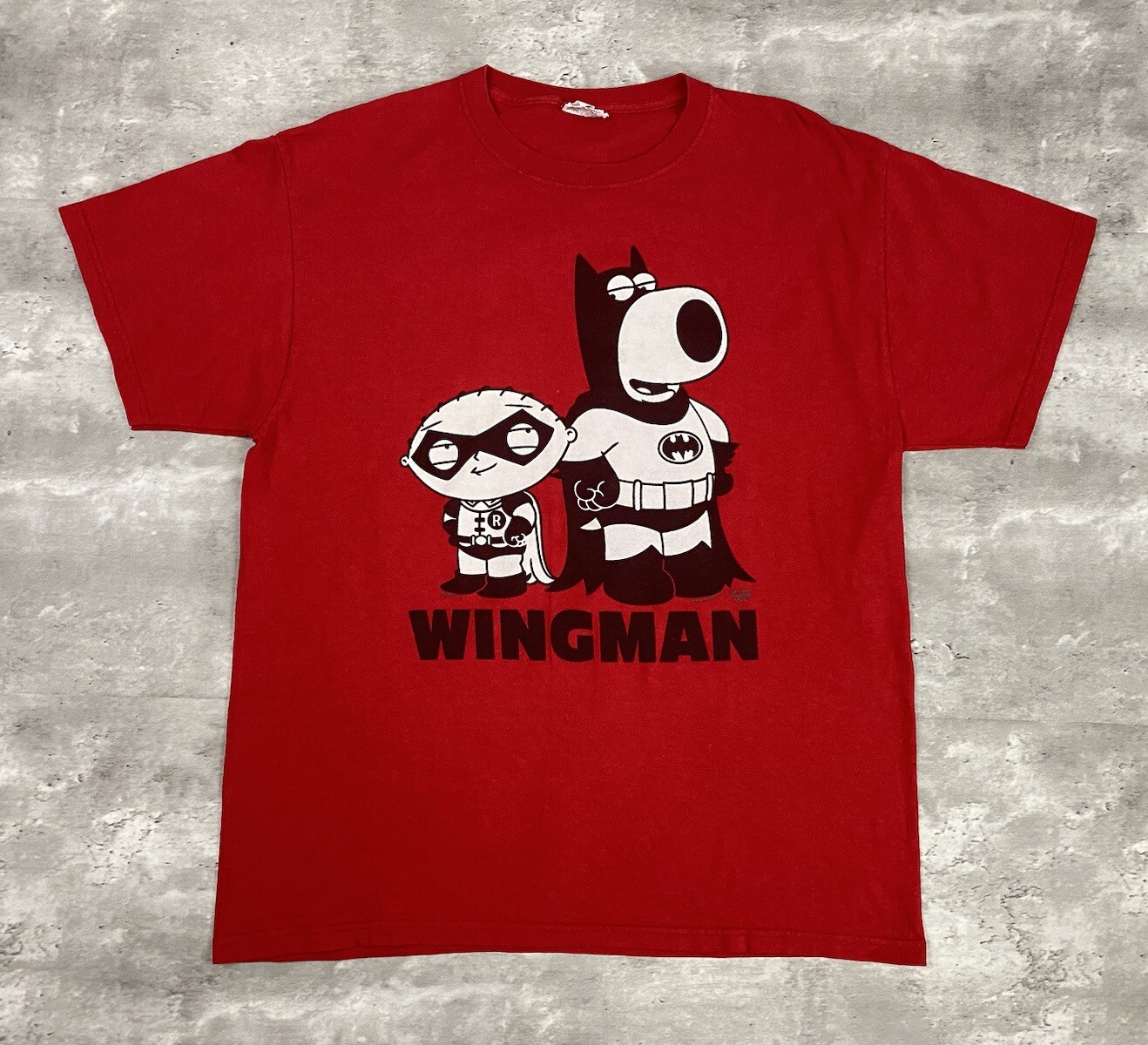2011 FAMILY GUY WINGMAN BATMAN ROBIN t shirt L STEWIE… - Gem