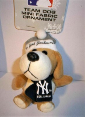 NEW YORK YANKEES MLB 4 INCH ADORABLE PLUSH DOG ORNAMENT CHRISTMAS NEW ...