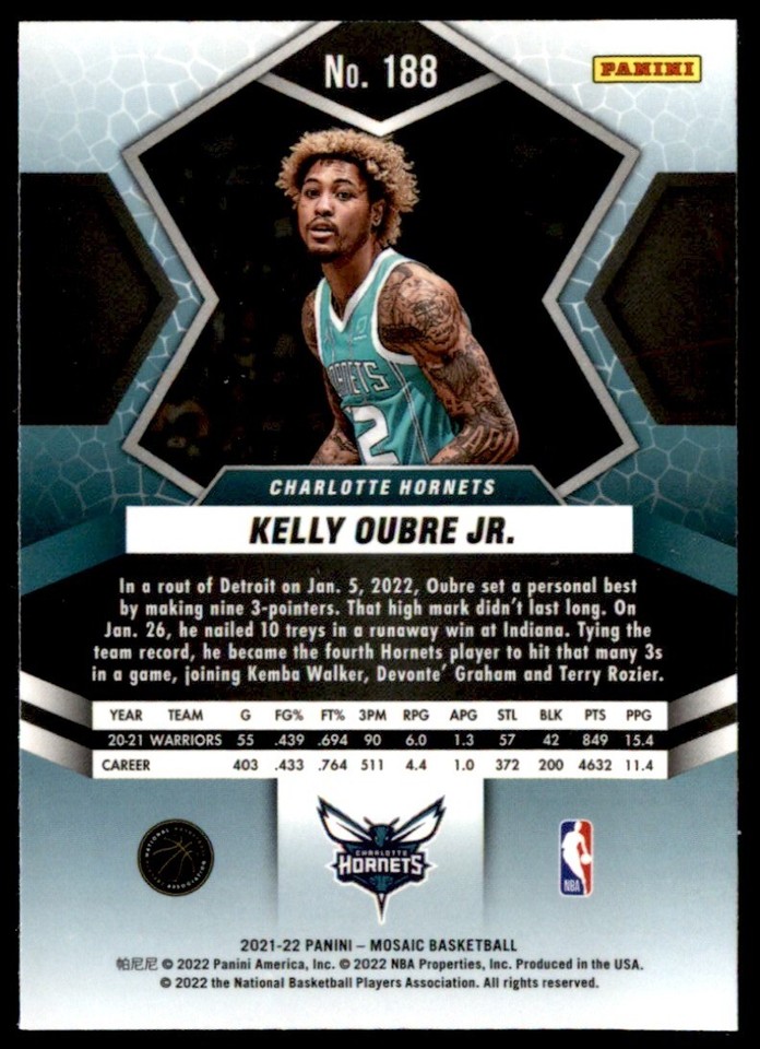 2021-22 Panini Mosaic Basketball Base Card Kelly Oubre Jr #188 | eBay