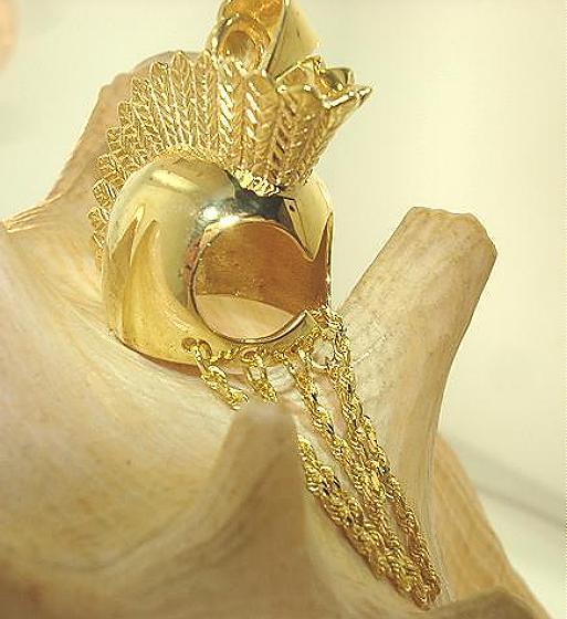 26MM HEAVY 14K YELLOW GOLD HAWAIIAN KOA WARRIOR MAHIOLE IKAIKA HELMET ...