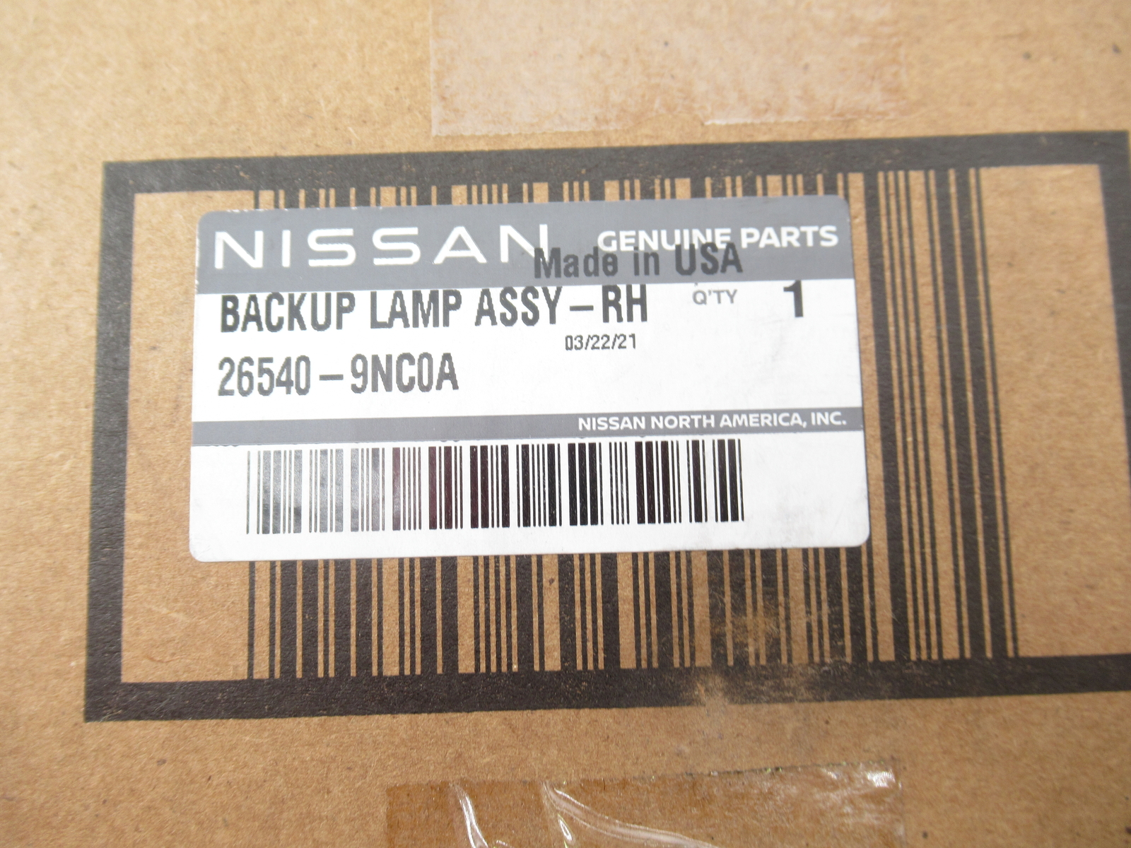 Genuine OEM Nissan Infiniti 26540-9NC0A Passenger RH Inner Tail Light ...