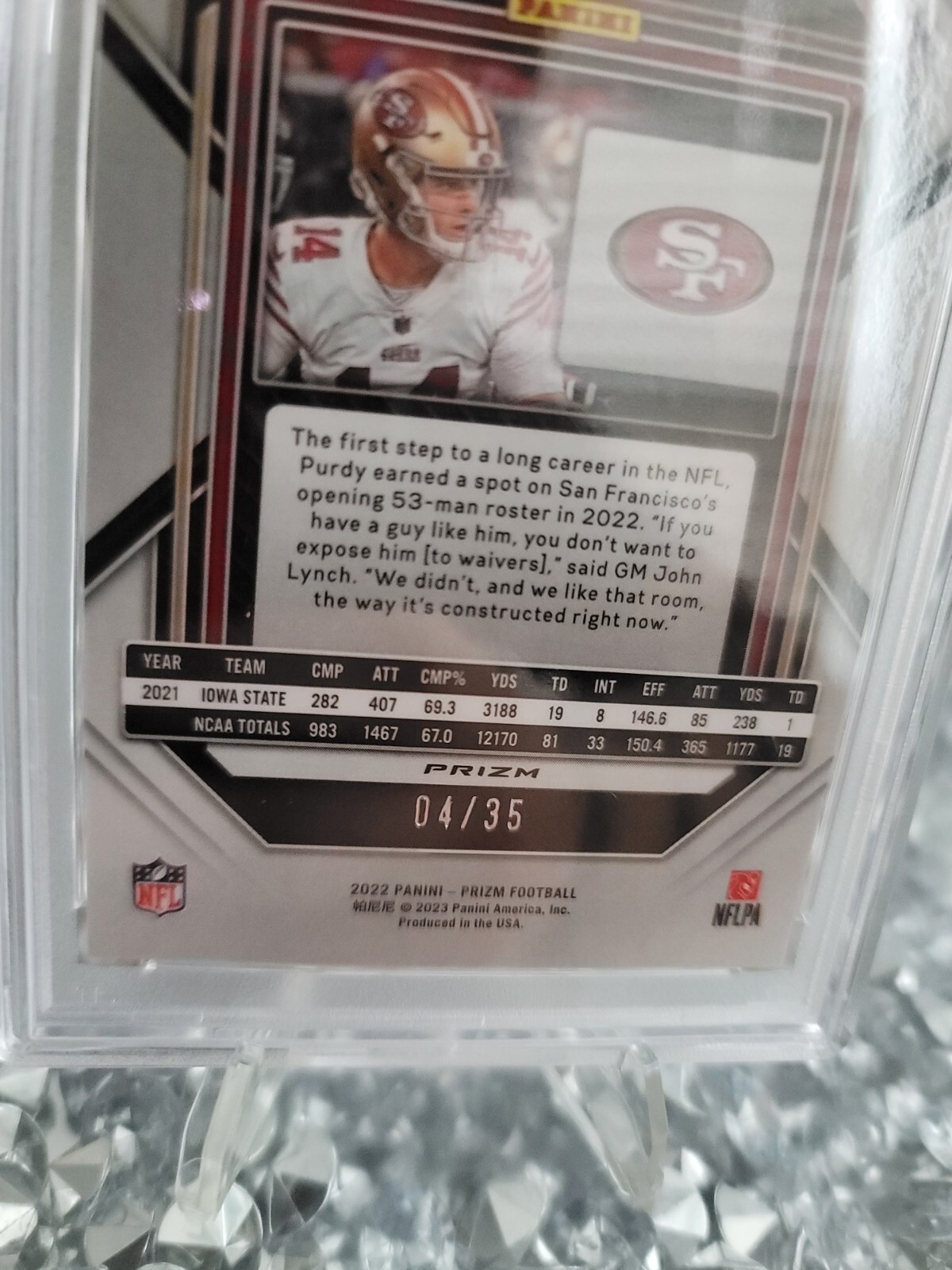 2022 Panini Prizm - Rookies Red Shimmer Prizm #353 Brock Purdy /35 (RC ...