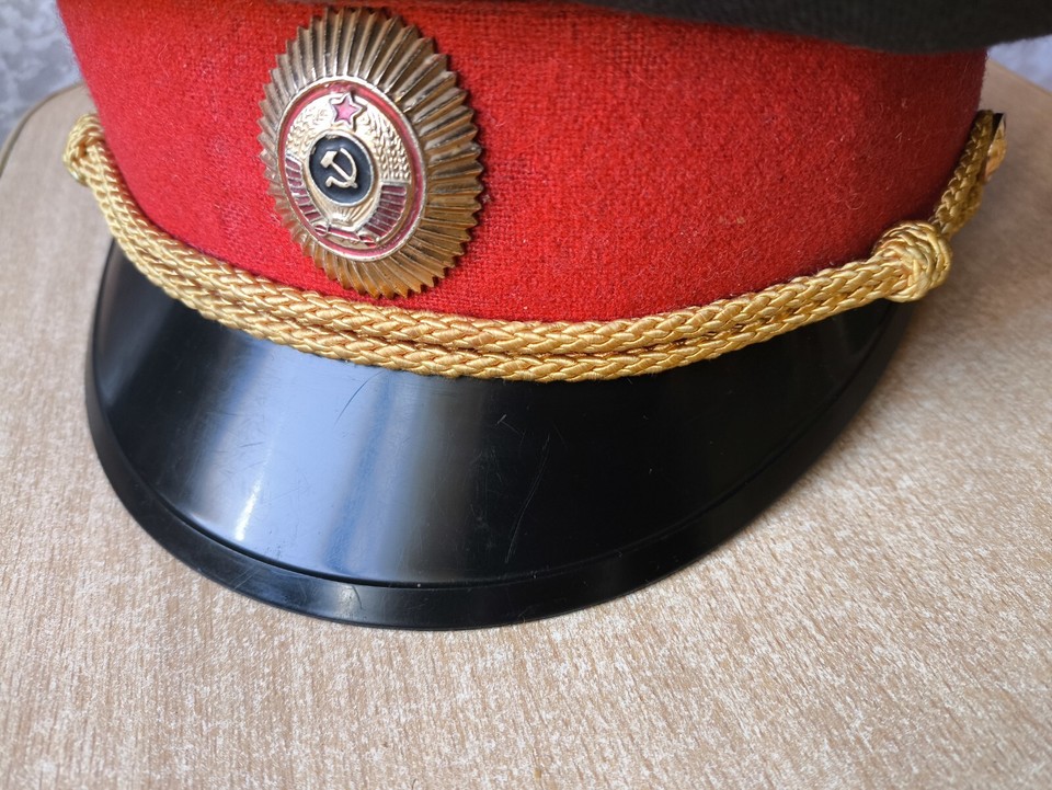 RARE OLD Soviet Military Officer Visor Police MVD Cap Hat size 54 USSR ...